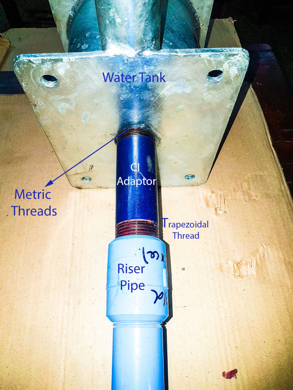 PVC Riser Pipe for India Mark 2 with Square Threads - S K Industries